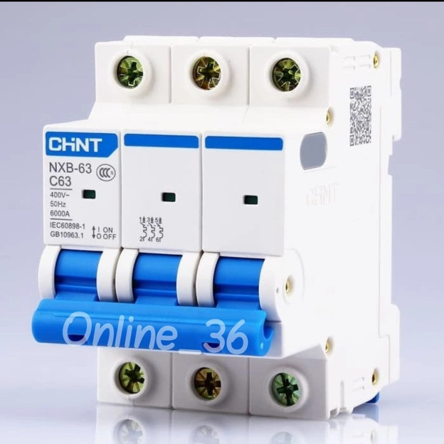 MCB Chint 3P 50A 6 kA NXB 63 3P 50A
