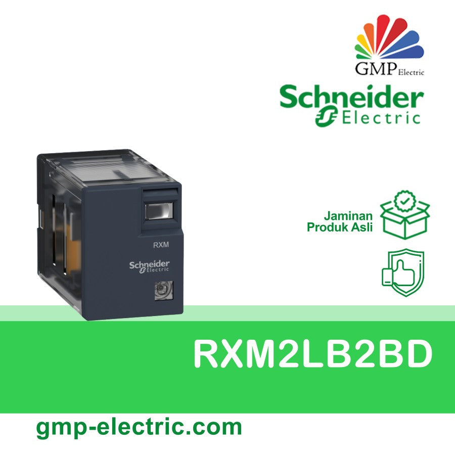 Relay Schneider RXM2LB2BD 24VDC, LED Indicator, 2 C/O 5A 250VAC