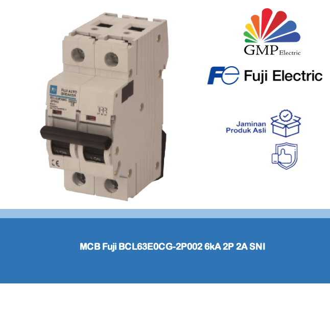 MCB Fuji BCL63E0CG-2P002 6kA 2P 2A SNI