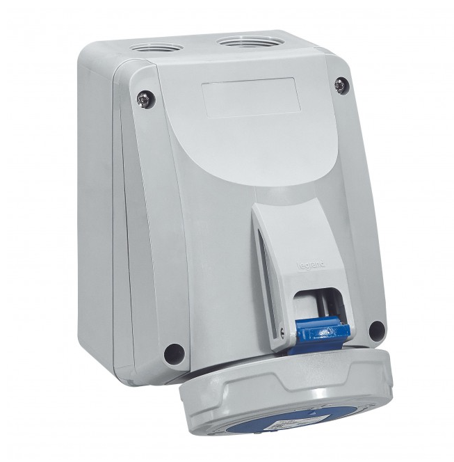 Industrial Surface Mounting Socket Legrand 3x32A Blue/White IP67 (5554