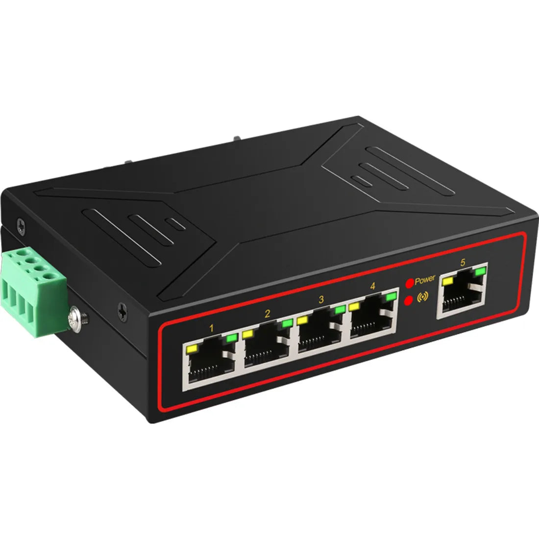 Din Rail-Industrial-Ethernet Switch Hub 10/100Mbps