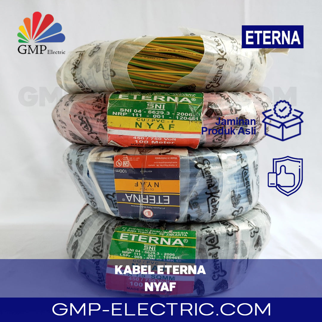 Kabel Serabut Single Core Eterna NYAF 1x16 mm @100 mtr Black 450/750V