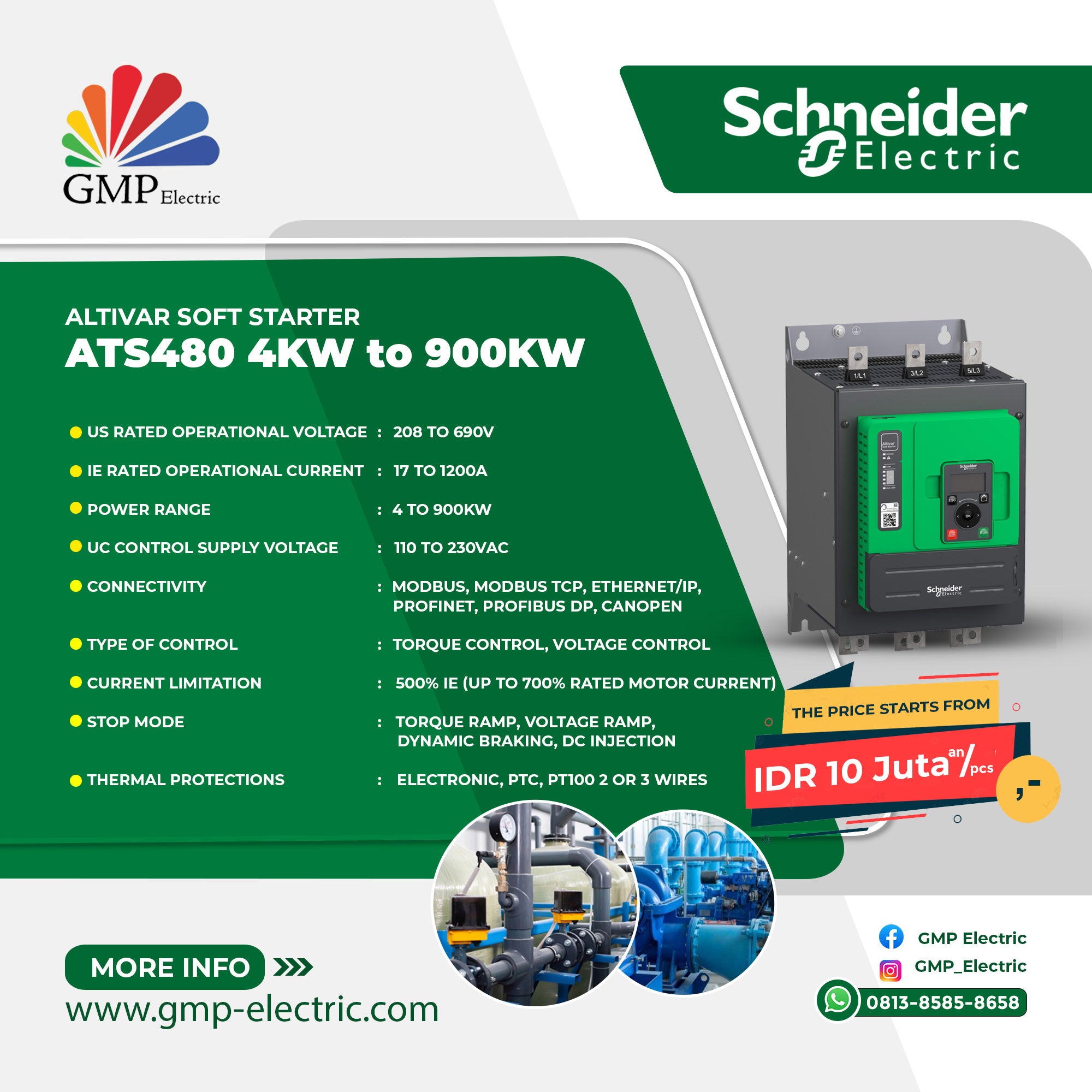 Altivar Soft Starter ATS480: Pengendalian Motor Efisien untuk Rentang