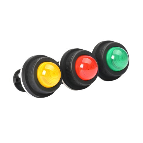 Pilot Lamp Fuji Dome DR 30 DOL E3A Direct, LED 24VDC 30 mm Orange