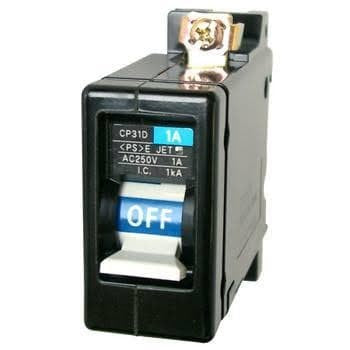 Circuit Protector Fuji CP 31D 1P Black 2A