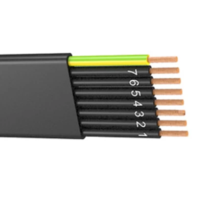 Kabel Flat Top Cable PVC 12x1,5 mm Black