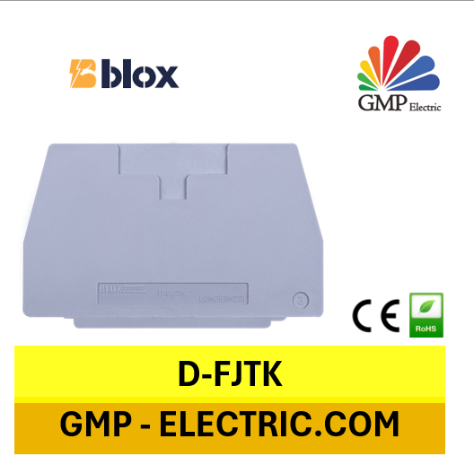 End Plate Terminal Block Test Blox D-FJTK Grey f/ FJTK/S