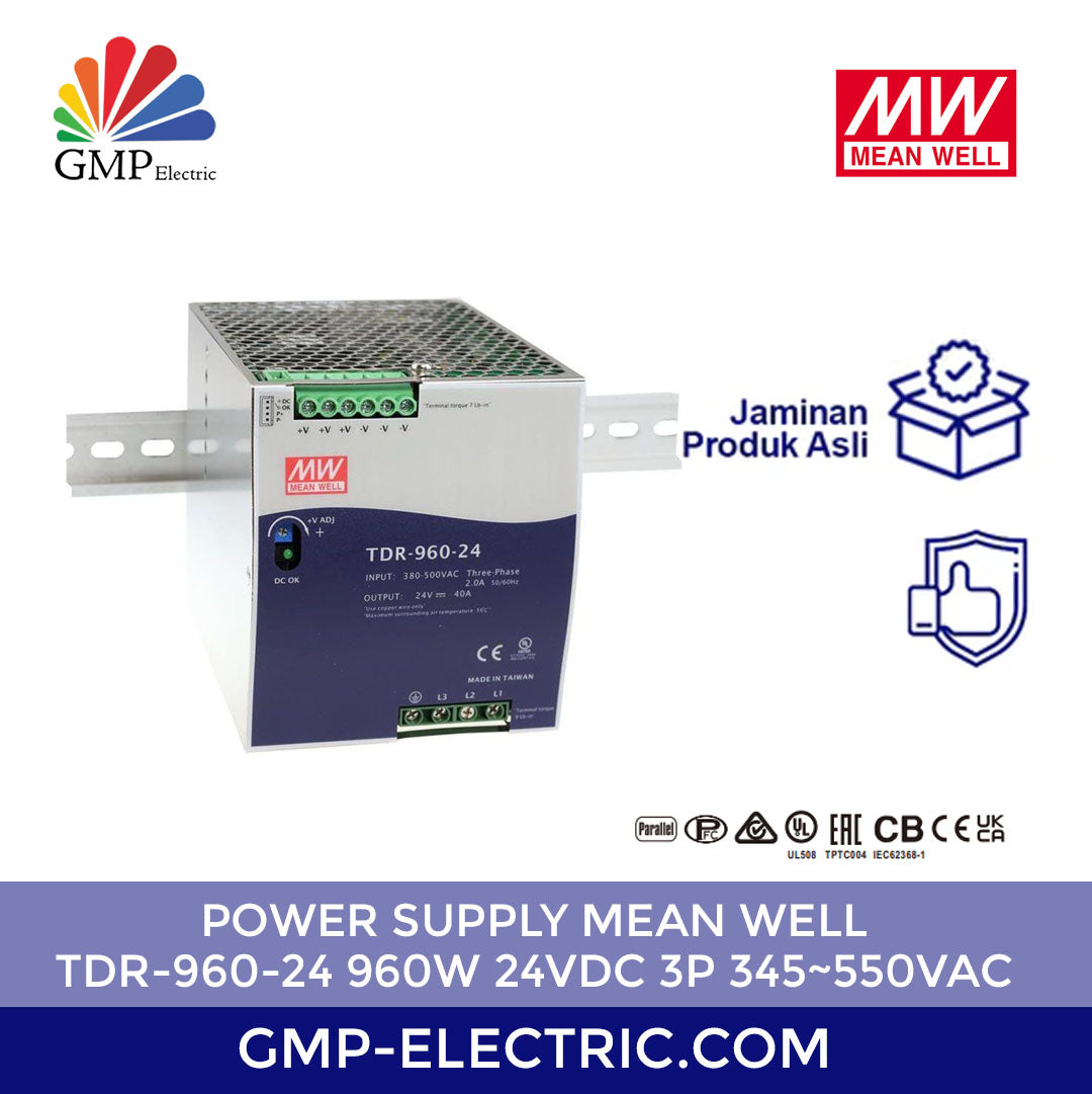 Power Supply Mean well TDR-960-24 960W 24VDC 3P 345~550VAC