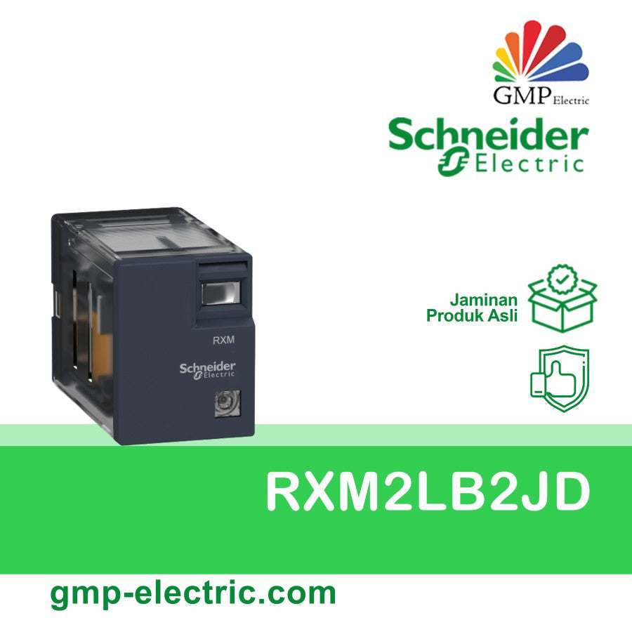 Relay Schneider RXM2LB2JD 12VDC, LED Indicator, 2 C/O 5A 250VAC