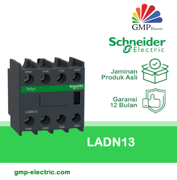 Auxiliary Contact BlockSchneider LADN13 F/LC1D white 1NO+3NC
