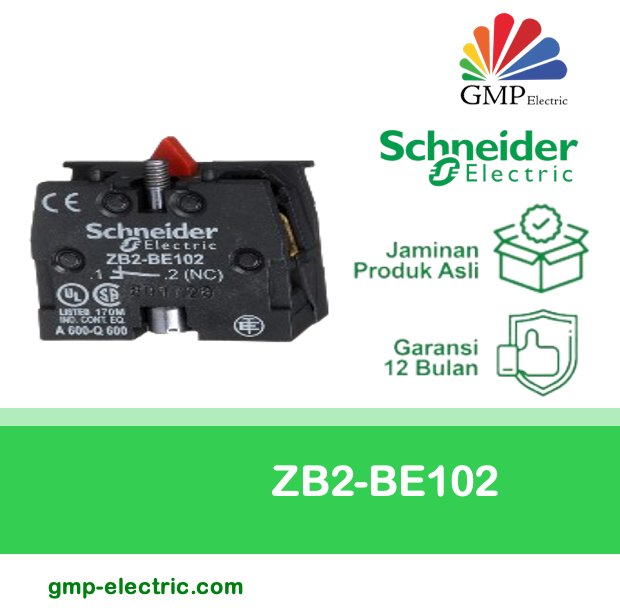 Kontak Blok Pendant Schneider ZB2-BE102 240V 3A Single Speed