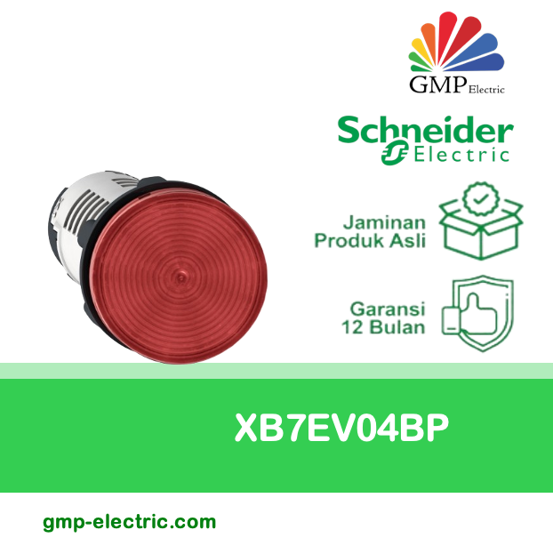 Pilot Lamp Schneider XB7-EV04BP 22 mm Monoblock 24VDC Red