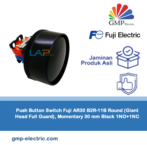 Push Button Switch Fuji AR30 B2R-11B Round (Giant Head Full Guard), Mo
