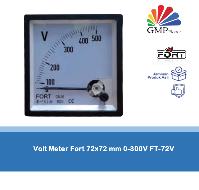 Volt Meter Fort 72x72 mm 0-300V FT-72V