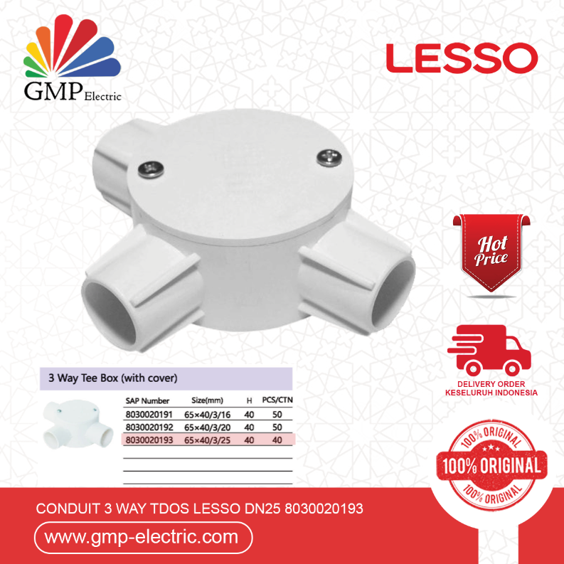 Conduit 3 Way TDos Lesso dn25 8030020193