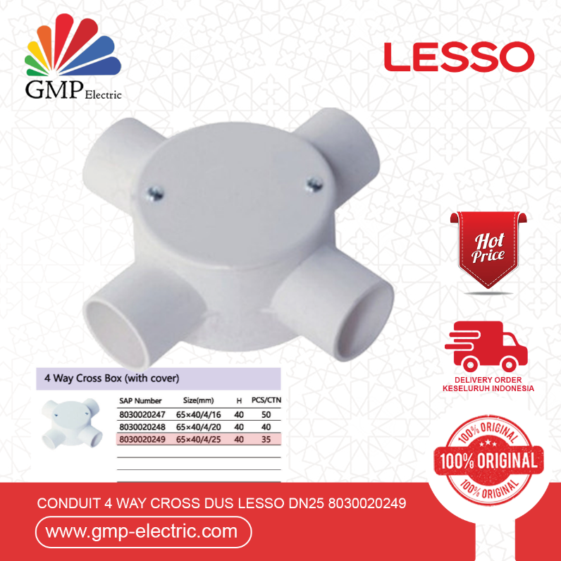 Conduit 4 Way Cross Dus Lesso dn25 8030020249