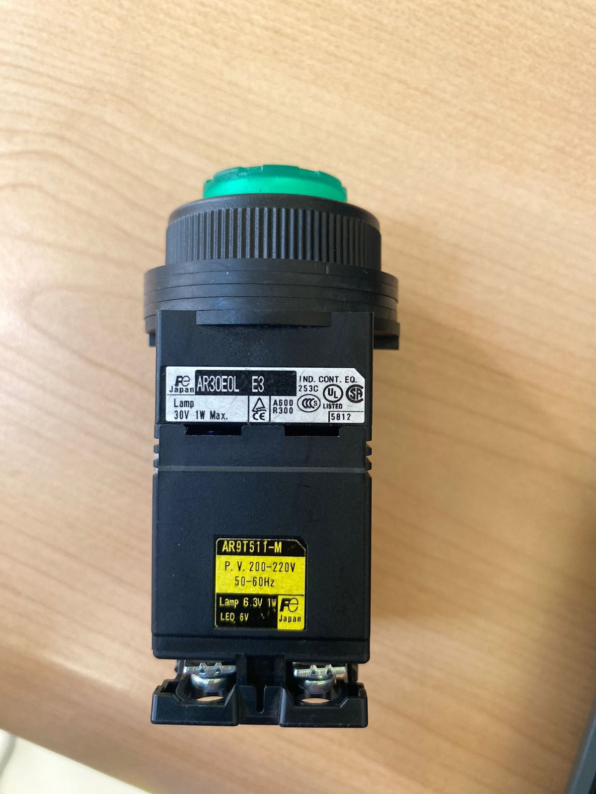 Push Button Lamp Fuji AR30 EOL-11M4G Round (extended), Momentary, INC