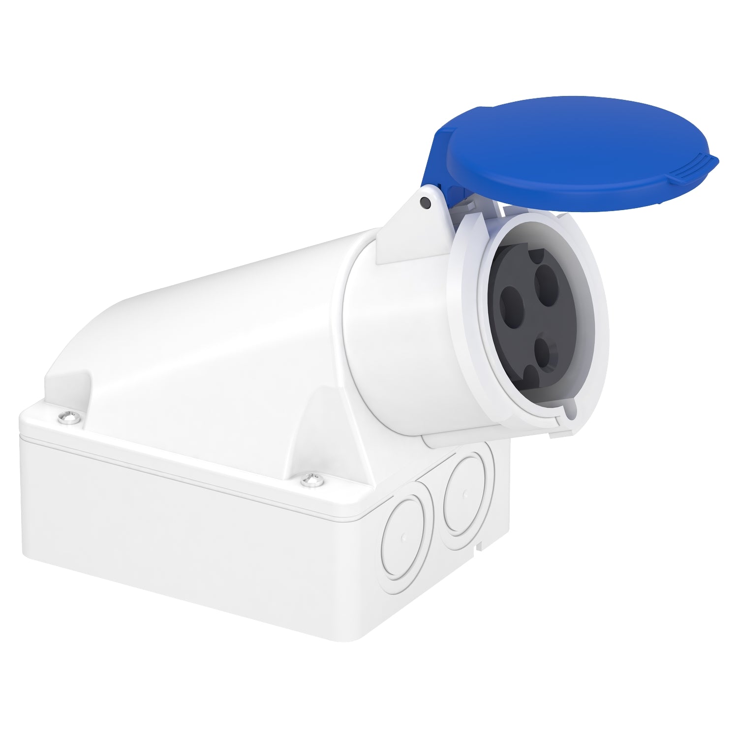 Industrial Socket Schneider Wall Mounted 3x32A Blue/White IP45