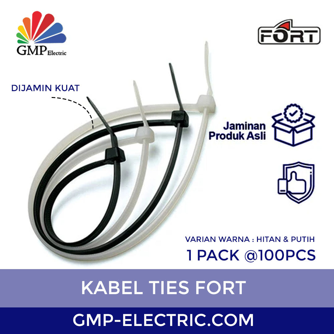 Kabel Ties Fort CV-200M 200x2.5mm White @100 pcs