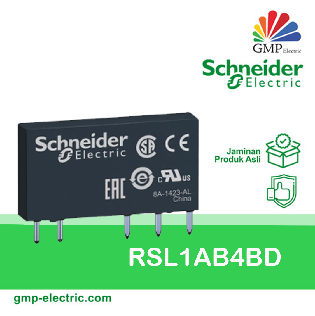 Relay Slim Interface Schneider RSL1AB4BD 1 CO 6A 24VDC