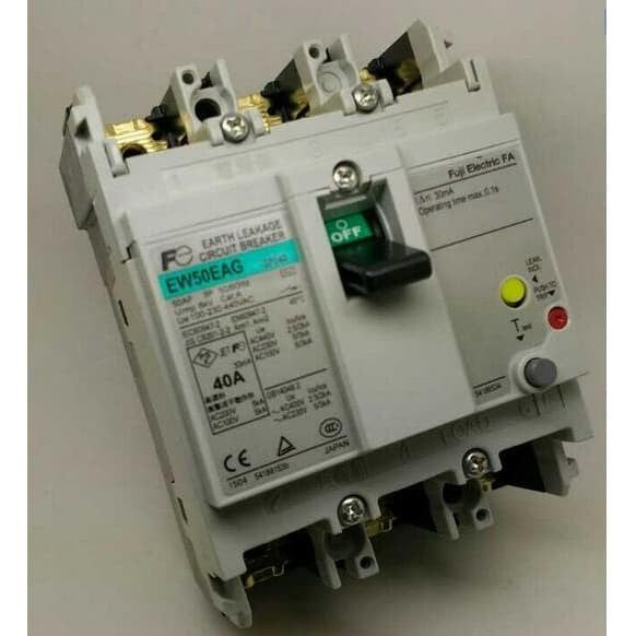 Breaker Fuji EW 50 EAG 3P 30A 30mA 380/415VAC