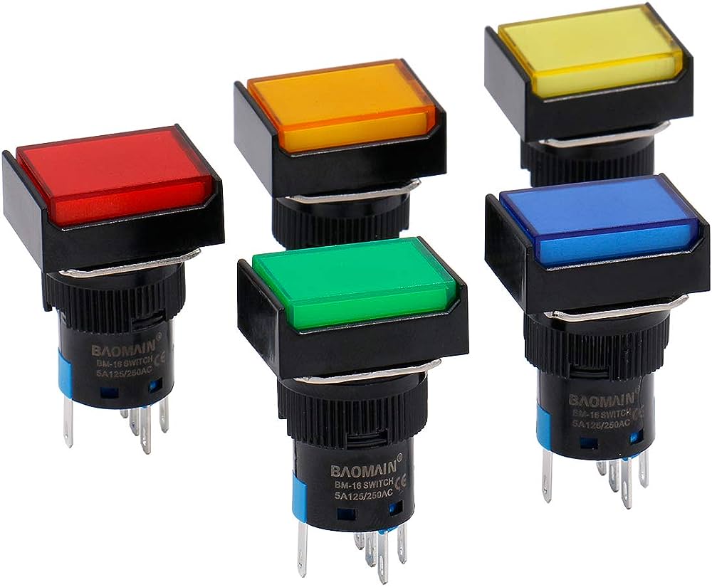 Illuminated Push Button Goldvin Momentary 24VDCRound 16 mm Orange 1NO+