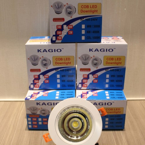 Downlight COB LED Kagio D.115mm 12W WW