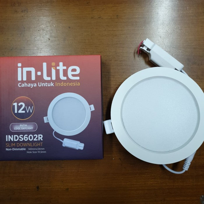 Lampu Downlight InLite INDS602R 12W Cool Day Light