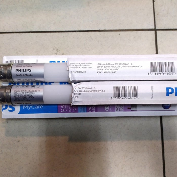 Lampu TL LED Philips Ecofit LEDtube T8 8W White AP I G (Tanpa Starter)